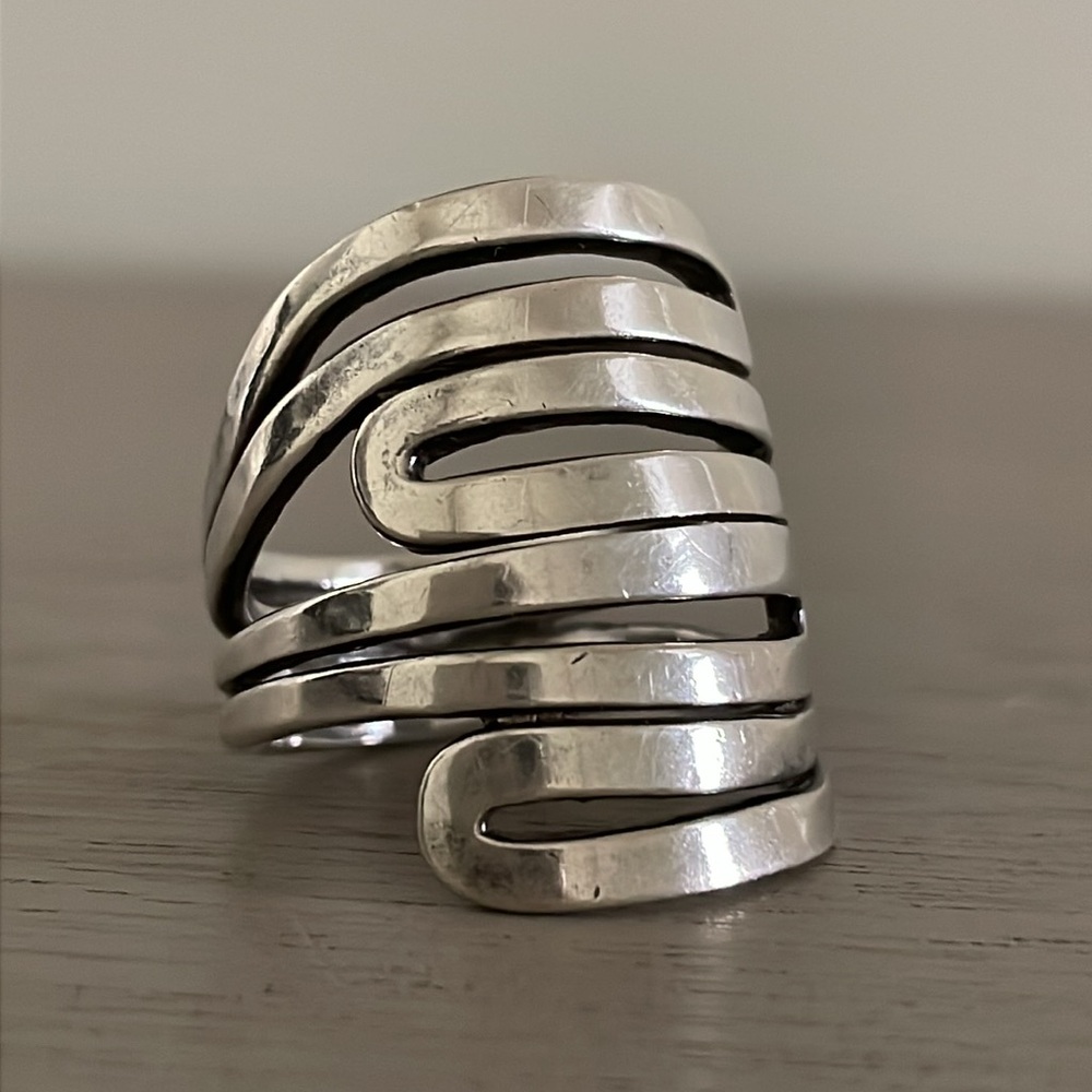 Silpada Sterling Silver Modern Maze Ring R1532 - Gem